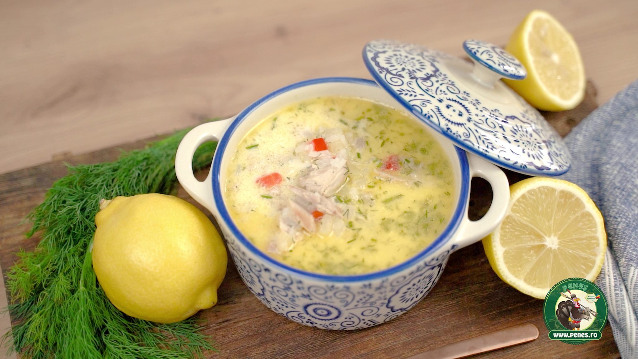 Ciorbă a la grec cu carne de curcan - Penes